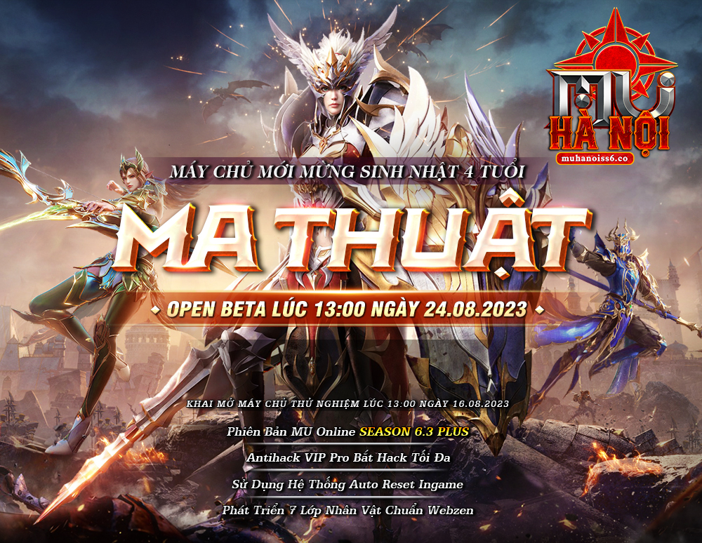 Máy Chủ Mới Ma Thuật - Mu Season 6.3 Plus - Open Beta tháng 08/2023 ...